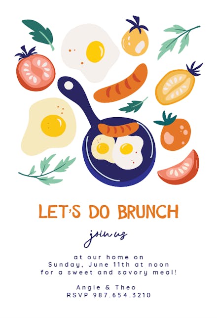 Let’S Do Brunch - Brunch & Lunch Invitation Template (Free) | Greetings Island